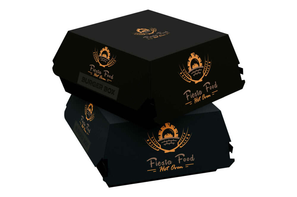 Custom Black Burger Boxes & Packaging – Flat 20% OFF